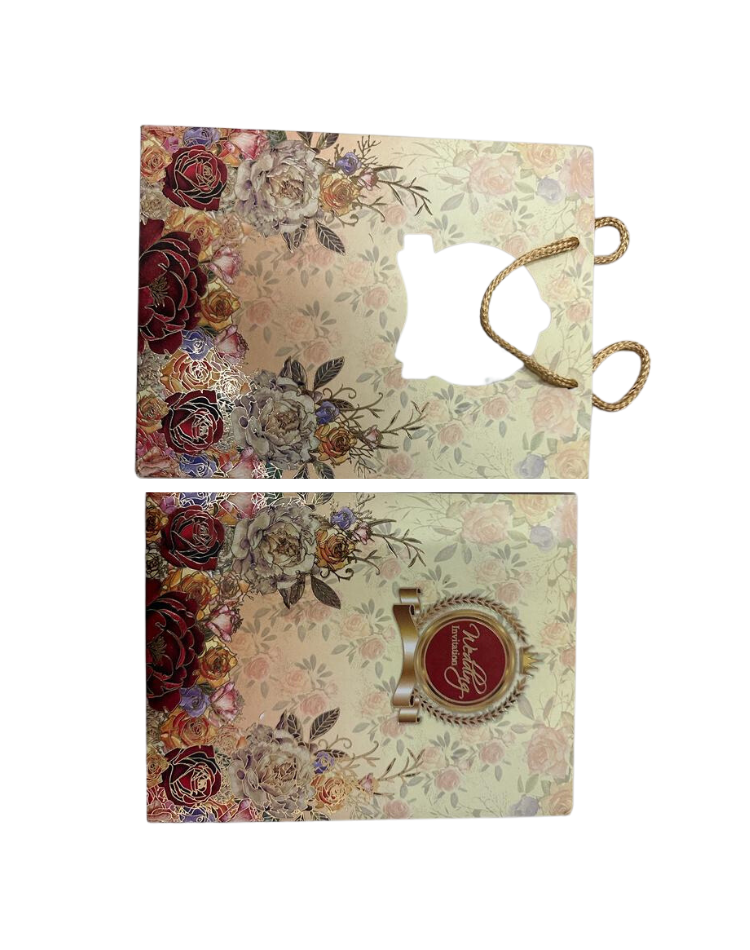 Personalised Wedding Card with bag design | UM Collection