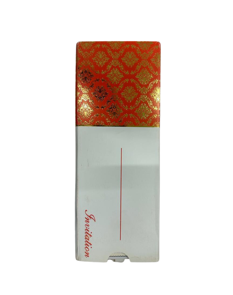 Personalised Wedding Card with red gold design | UM Collection